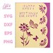 Daisy and Butterfly Birthday Card, Two Versions for Cut or Pen Wording ...