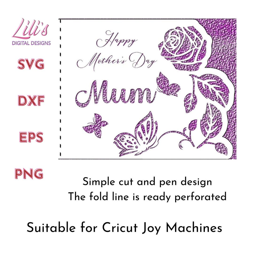 Happy Mother's Day Mum Card SVG – Cricut Joy File (digital Download) - Etsy