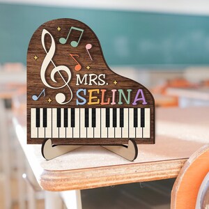 Personalized Wooden Sign Music, Music Teacher Door Sign, Music ...