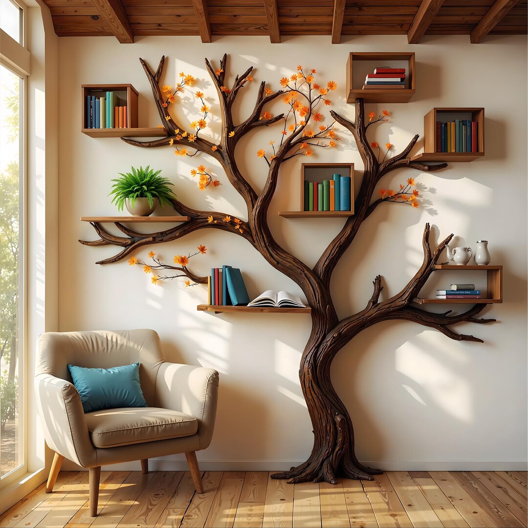 Creative Tree Branch Bookshelf – Housewarming Gifts, Family Member ...