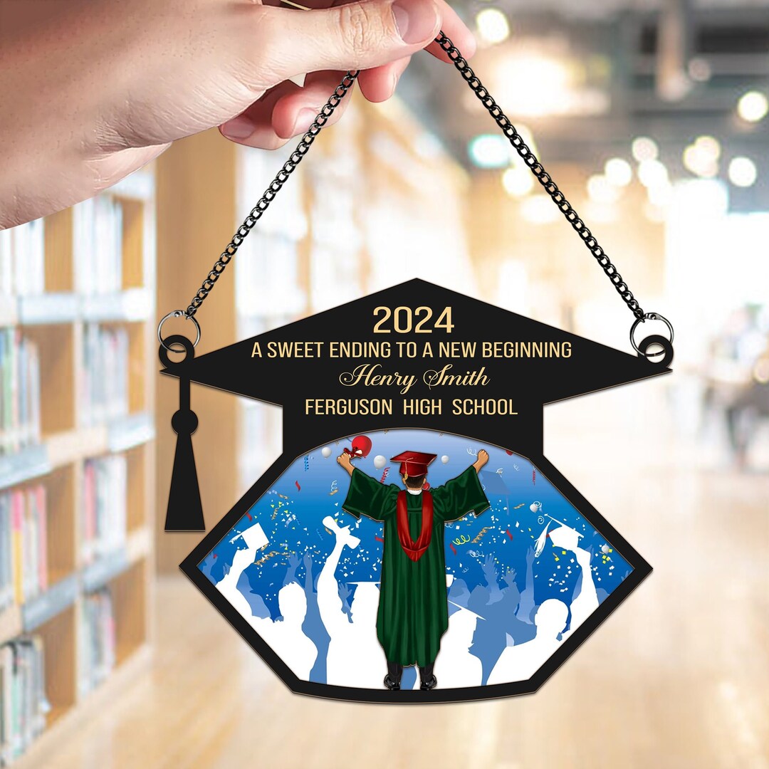 Personalized Graduation Suncatcher, Window Hanging Ornament, Custom ...
