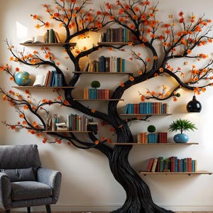 Floating Tree Branch Bookshelf – Space-saving Design With a Unique Look ...