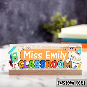 Personalized Desk Name Plate, Teacher Desk Name Sign, Classroom Decor ...