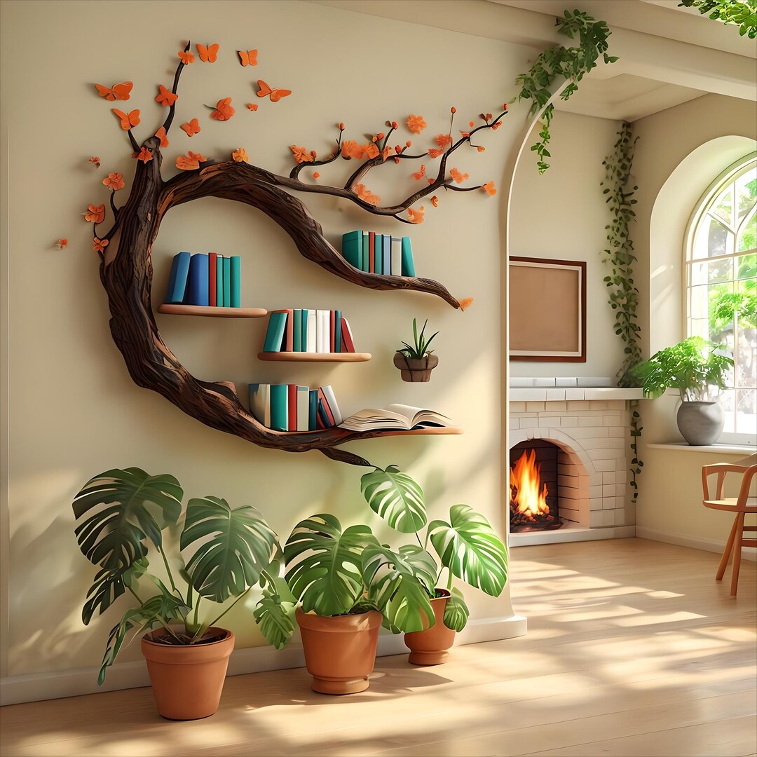 Handmade Tree-shaped Bookshelf – A Unique Statement Piece for Book ...
