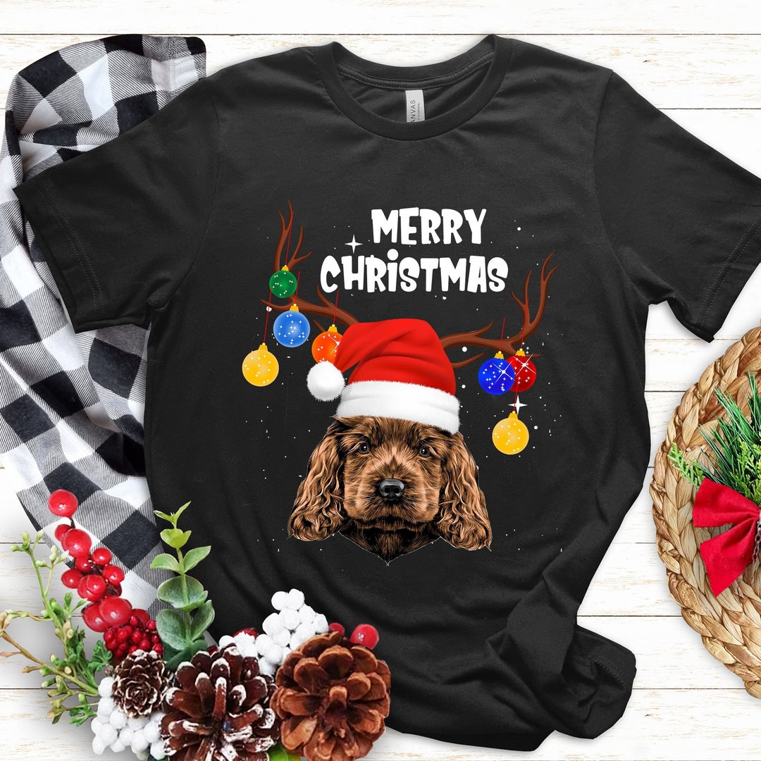Cocker Spaniel Merry Christmas T Shirt, Cocker Spaniel Dog Shirt, Funny ...