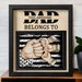 Personalized Fathers Day Fist Bump Set, Custom Father's Day Wooden Sign ...