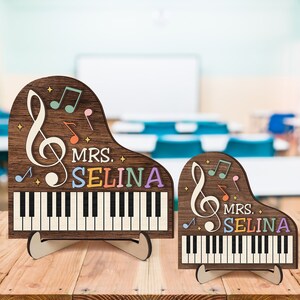 Personalized Wooden Sign Music, Music Teacher Door Sign, Music ...