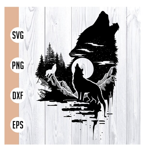 Wolf Svg File - Etsy