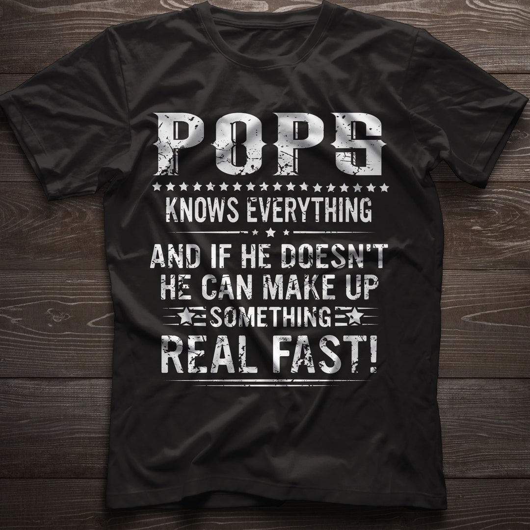 Pops Shirt, Pops Gift, Pops Tshirt, Gifts for Pops, Fathers Day Gift ...