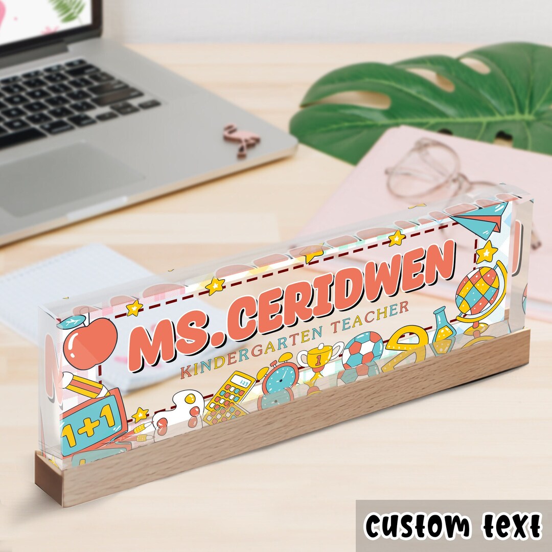 Custom Teacher Desk Name Plate, Teacher Appreciation Gifts ...