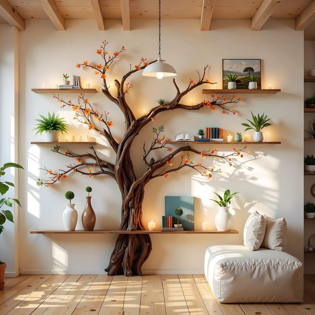 Eco-friendly Wooden Tree Bookshelf – Inspired by Nature, Built for ...