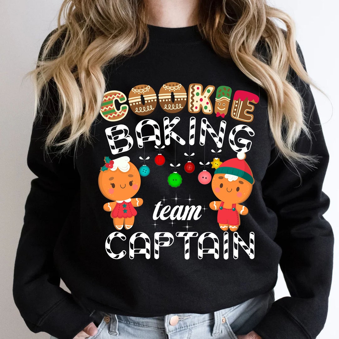 Cute Cookie Baking Team Captain Gingerbread Funny Christmas T - Etsy