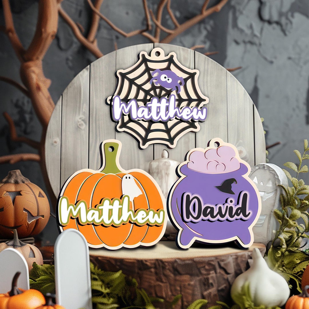 Personalized Boo Basket Tag, Custom Halloween Name Tag, Halloween Ghost ...
