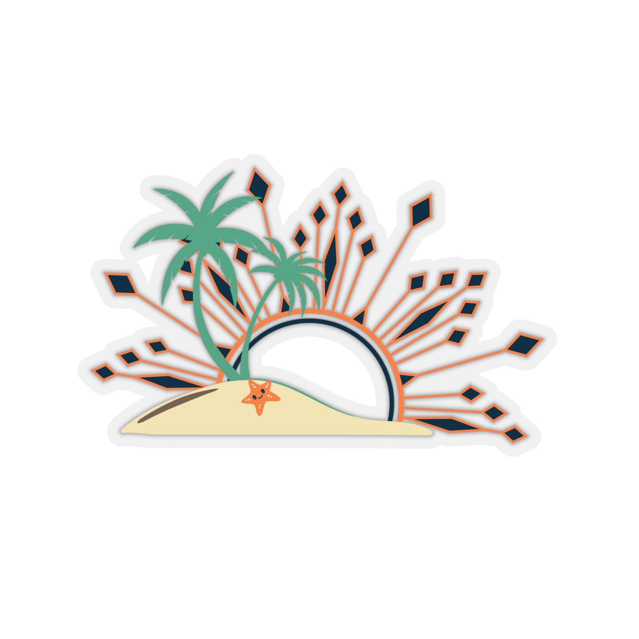 Sun Sticker Sunrise Sticker Beach Decal Sunshine Decal - Etsy