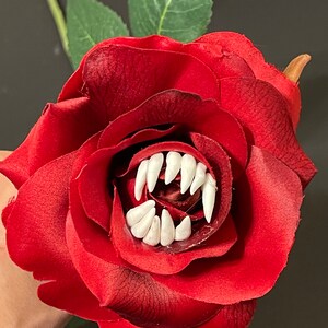 Monsterous Flower With Polymer Clay Teeth, Perfect for Valentines Day ...