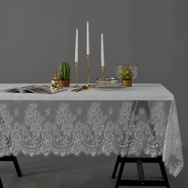 Lace Tablecloth - Etsy