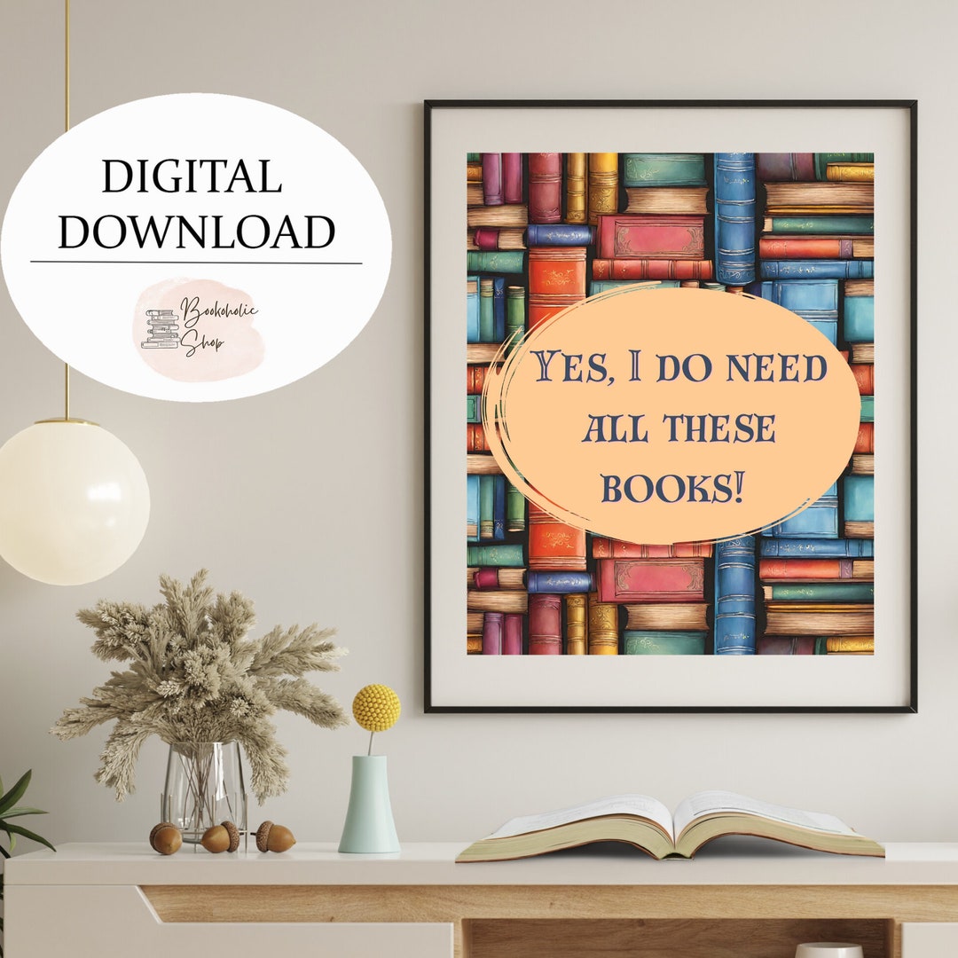 Book Lover Printable Poster, Reading Nook Wall Decoration, Digital Gift ...
