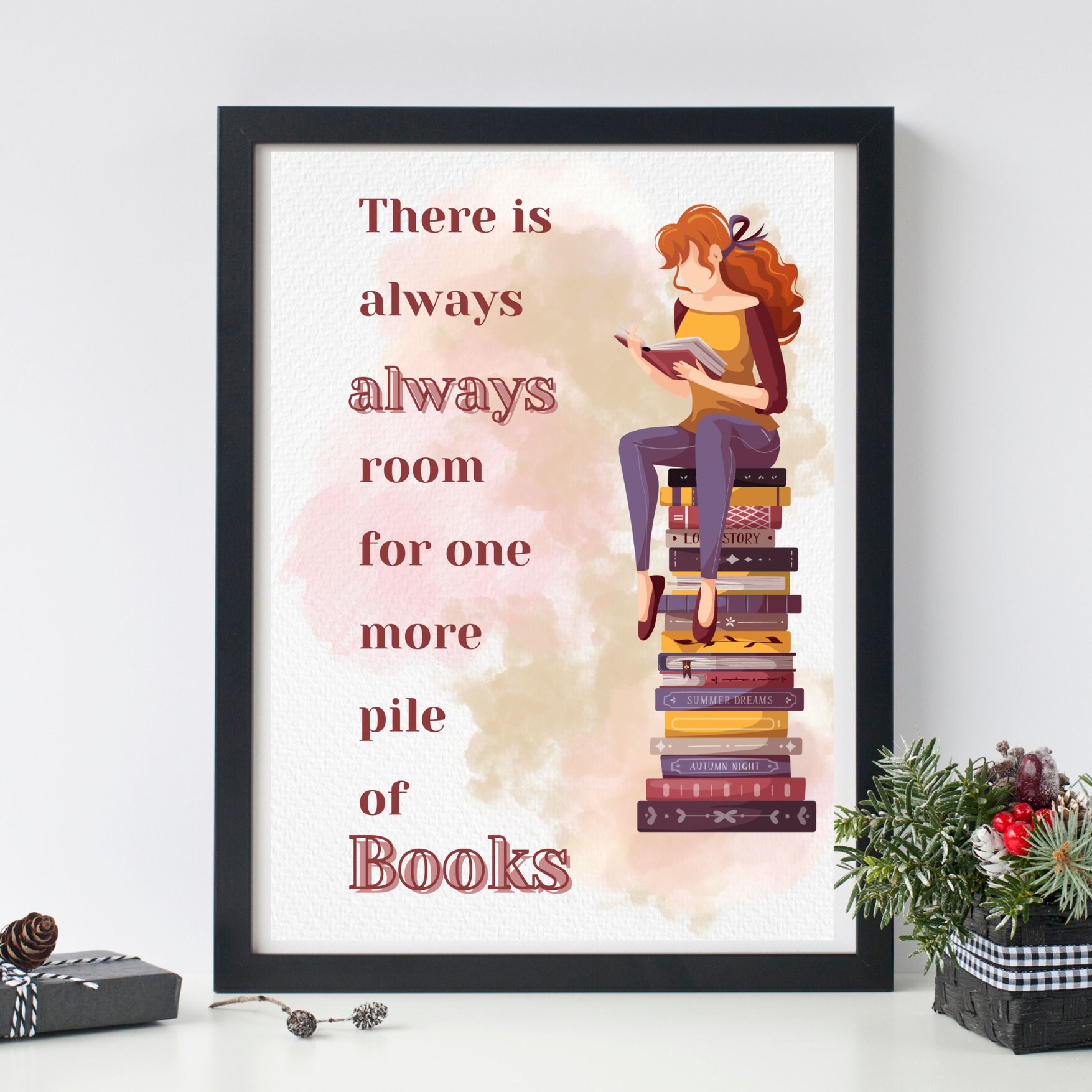 Book Nook Poster Digital Printable Wall Art Book Poster - Etsy