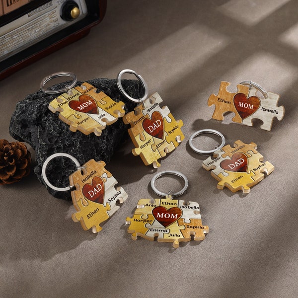 Puzzle Keychain - Etsy