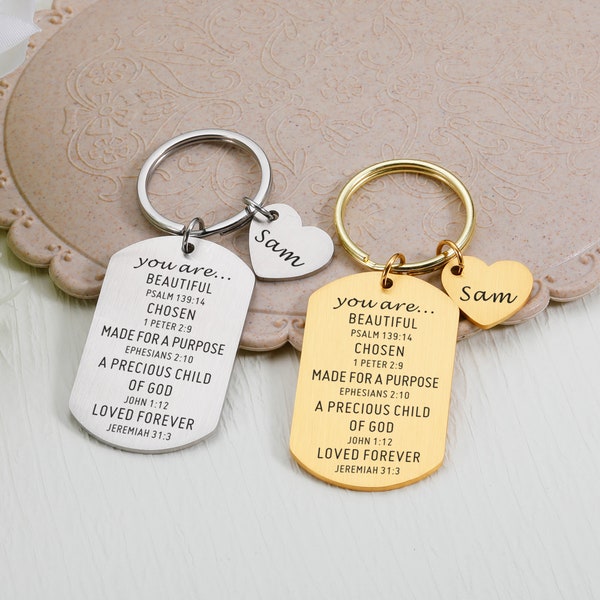 Bible Verse Keychain - Etsy