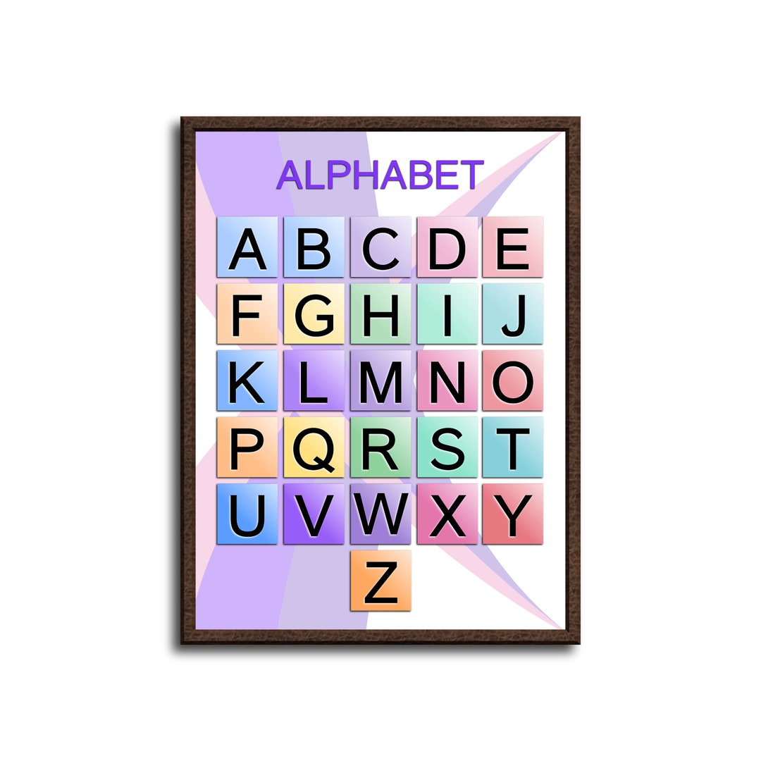 Alphabet Standard Poster ABC Standard Poster Alphabet - Etsy
