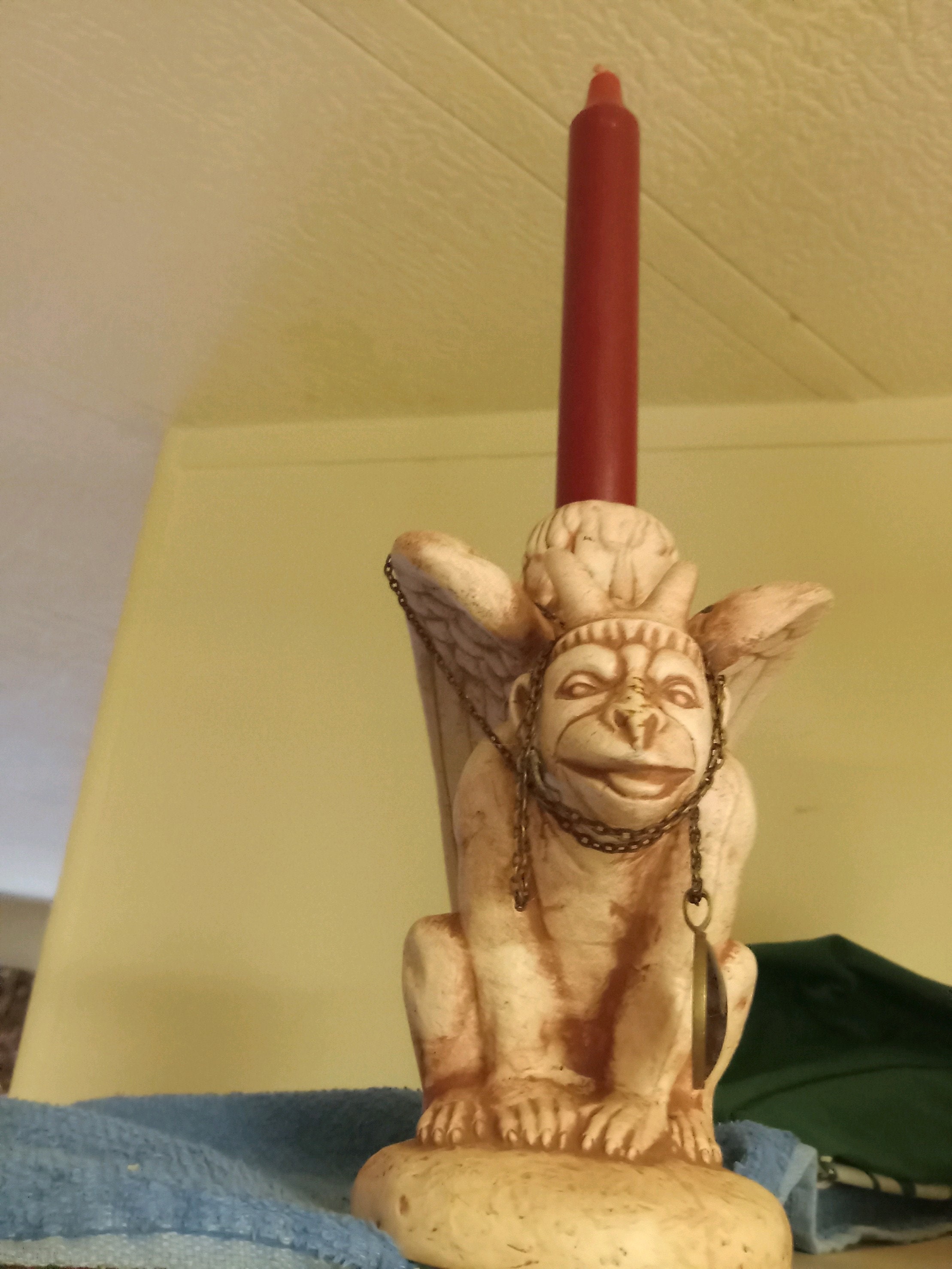 Guardian Gargoyle Candle Holder - Etsy