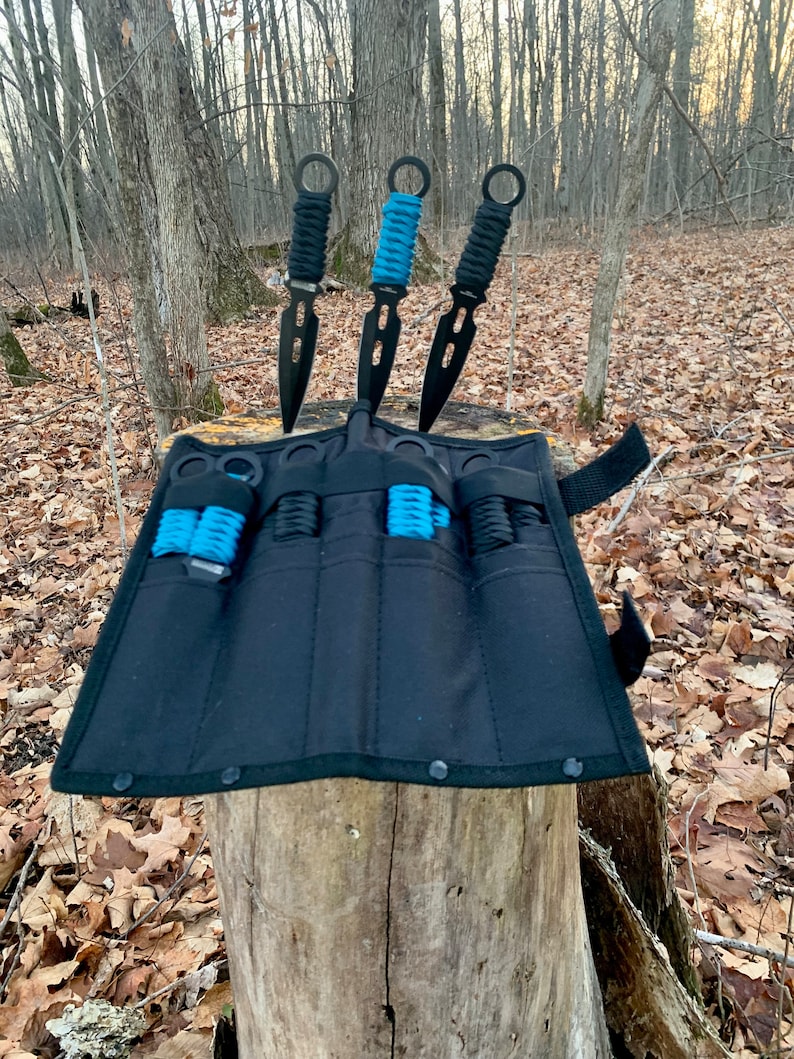 Handmade Paracord Wrapped Throwing Knife Set of 12: Tactical Survival ...