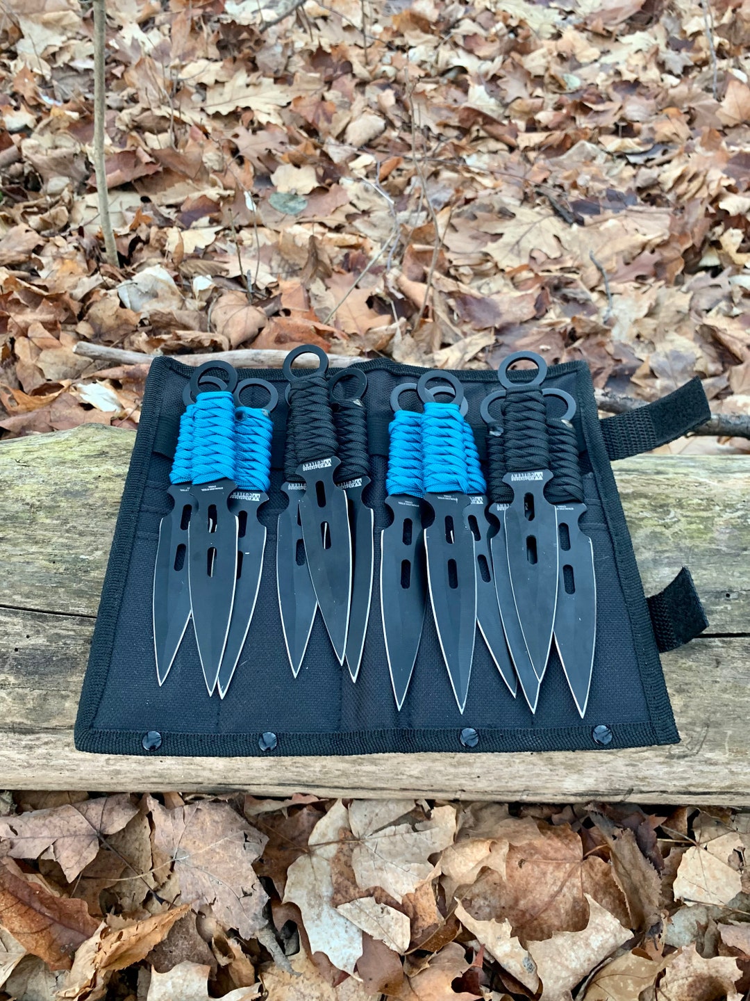 Handmade Paracord Wrapped Throwing Knife Set of 12: Tactical Survival ...