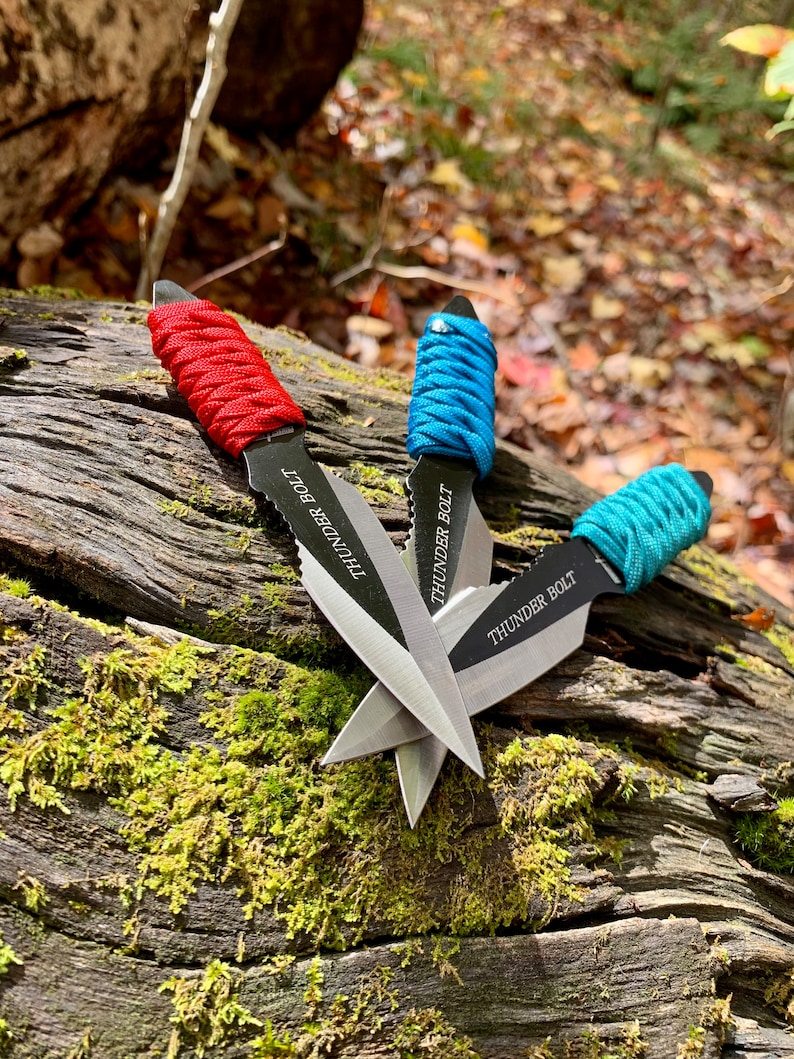 Small Sharp Hand Wrapped Paracord Wrapped Tactical Survival Throwing ...
