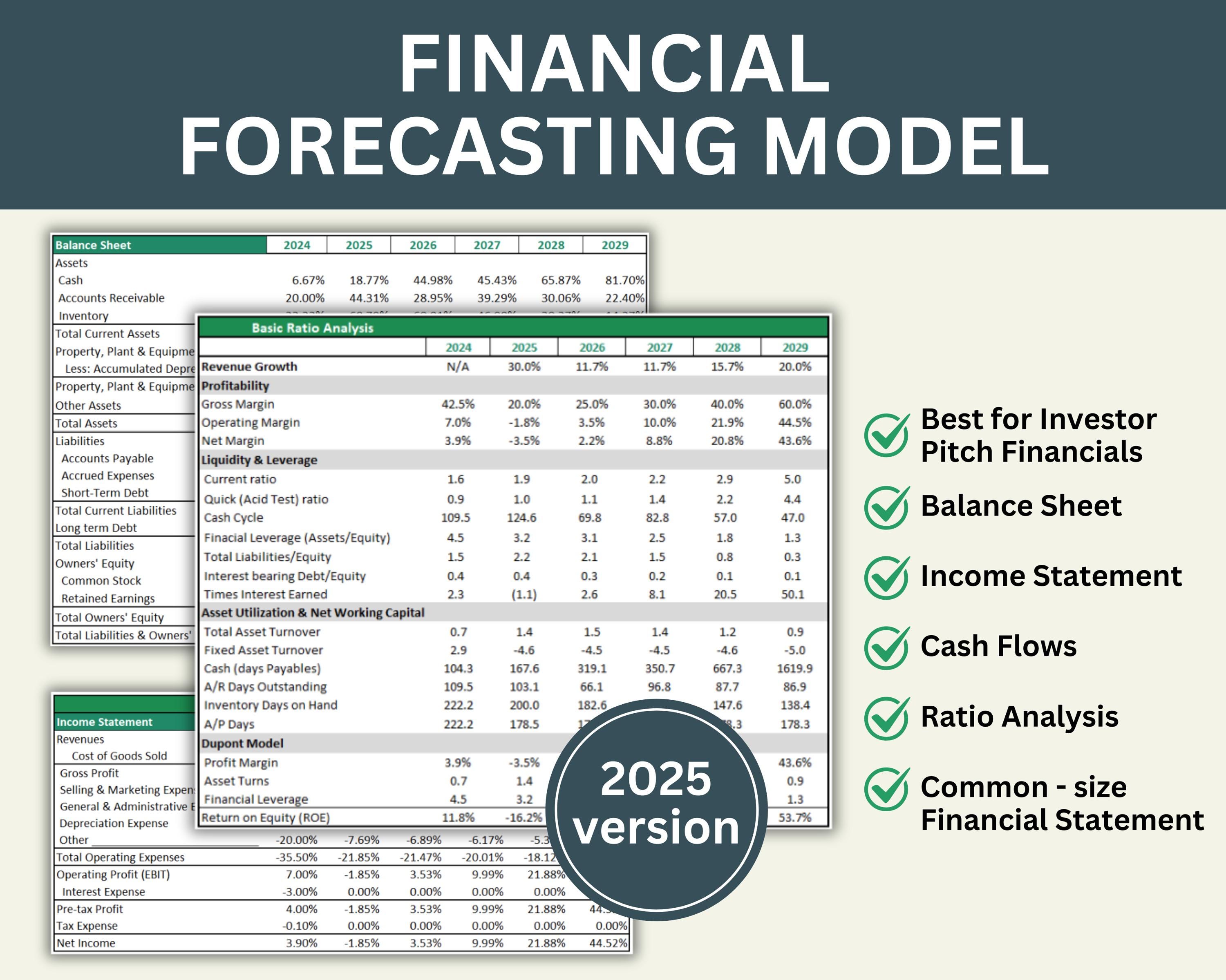 Financial Forecasting Model Excel Template | Investment Forecast Tool ...