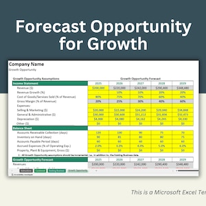 Financial Forecasting Model Excel Template | Investment Forecast Tool ...