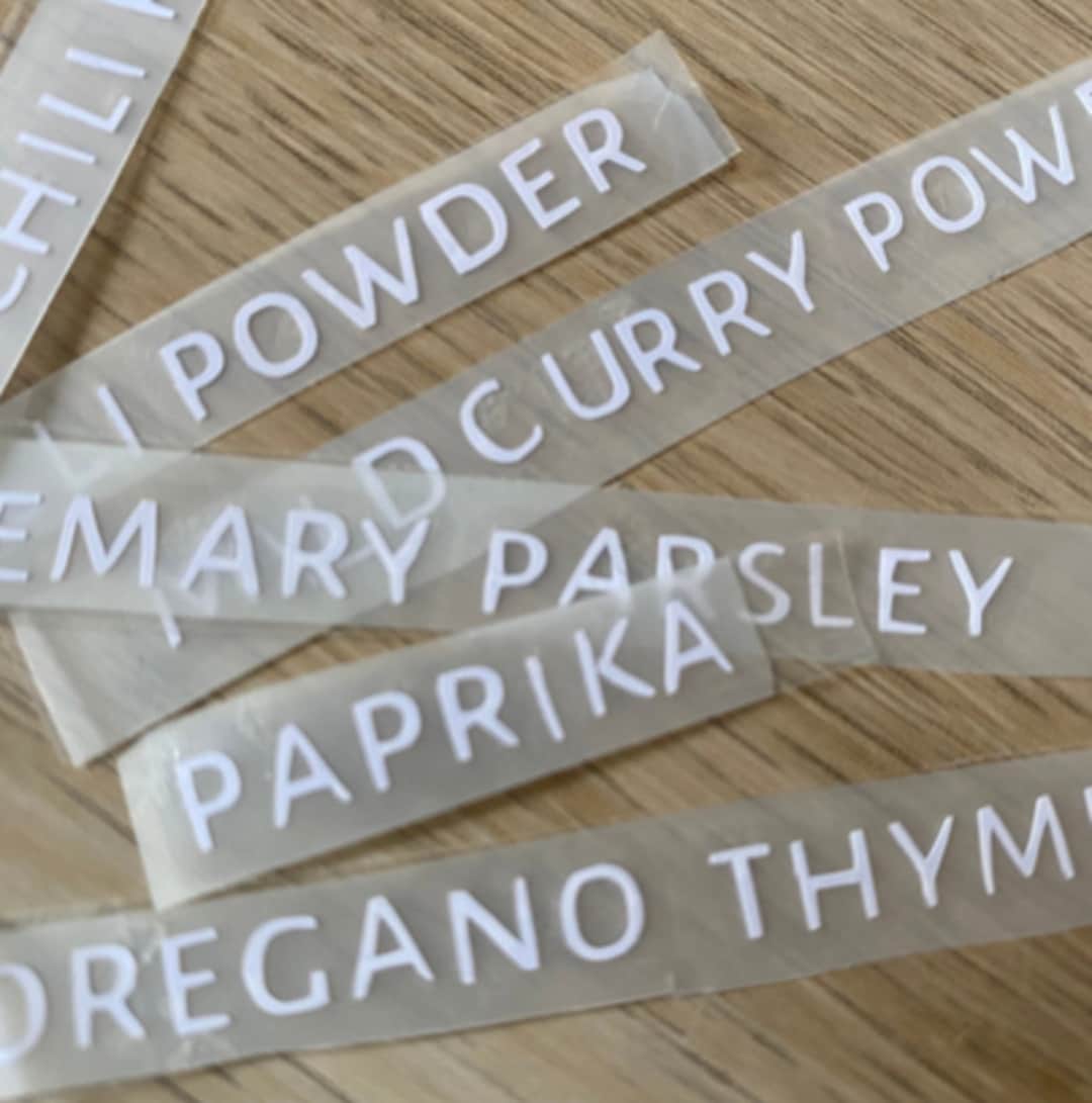Custom Vinyl Labels Multiple Fonts and Colours Personalised Labels Name ...