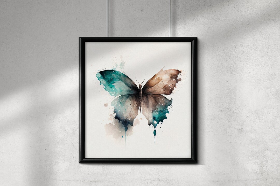 Modern Butterfly Art, Entomology Wall Art Print, Watercolor Nature ...