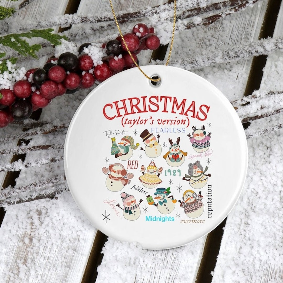 Swiftmas Ornament, Swiftmas Snowmen, Gift for Swiftie, Taylor Xmas Gift ...