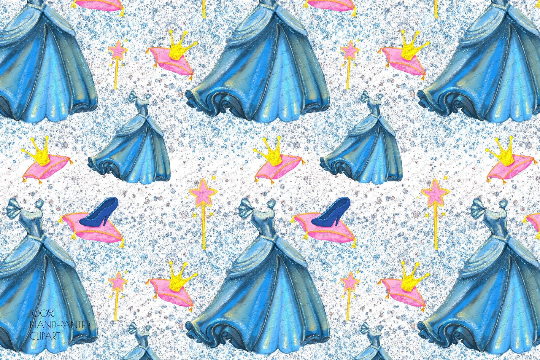 Cinderella Digital Paper,scrapbook Paper,cinderella Carriage,glass ...