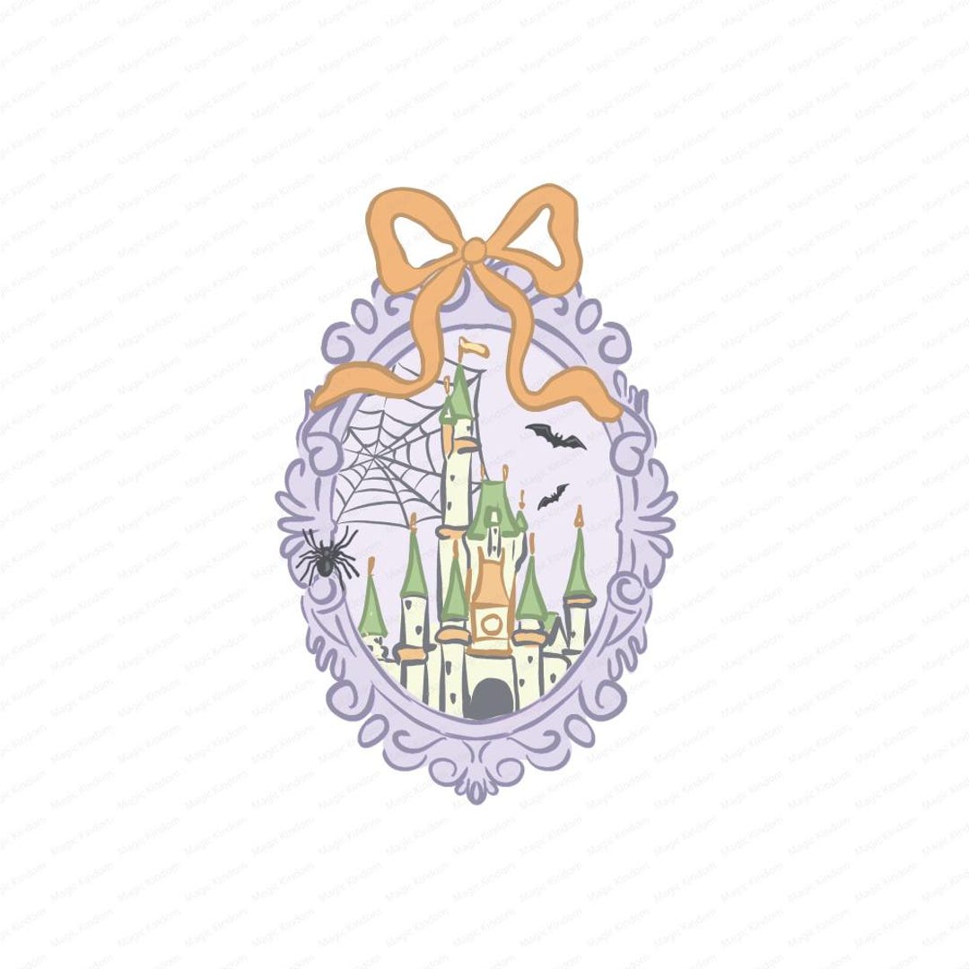 Halloween Heart Locket PNG: Magic Kingdom Mickey Mouse Castle (digital ...