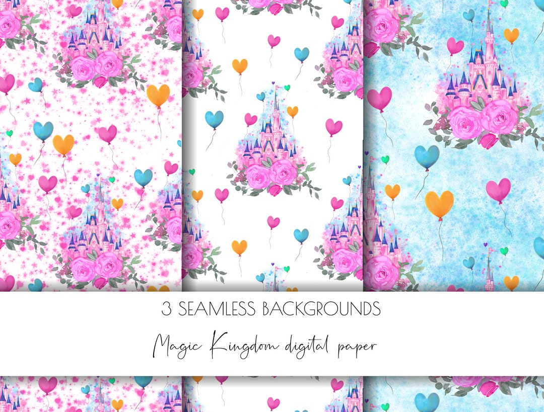 Magic Kingdom Digital Paper, Digital Paper,magic Kingdom,mouse Ears ...