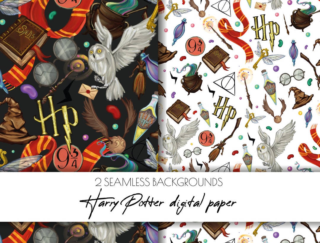 Magic Wizard Digital Paper: Seamless Watercolor Clipart (PNG) - Etsy