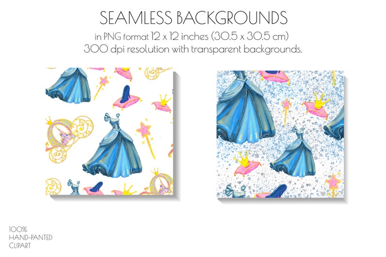 Cinderella Digital Paper,scrapbook Paper,cinderella Carriage,glass ...