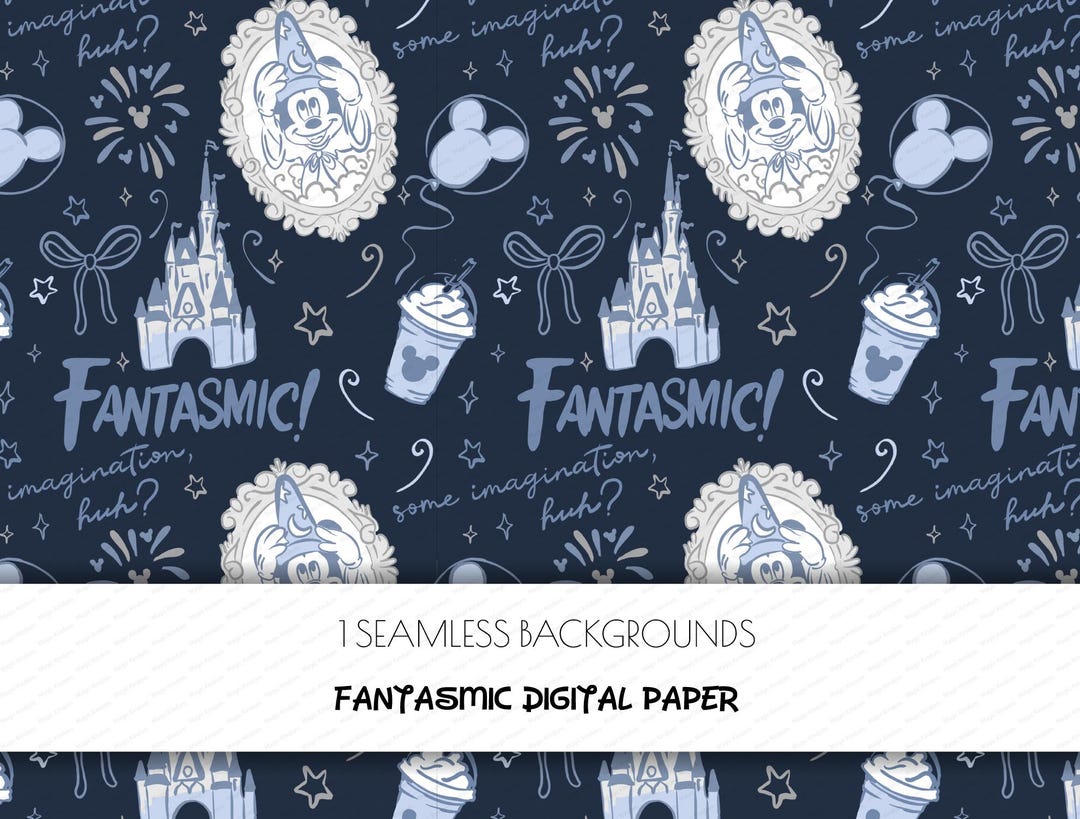 Fantasmic Digital Paper: Magic Kingdom, Minnie Mouse Castle (PNG) - Etsy