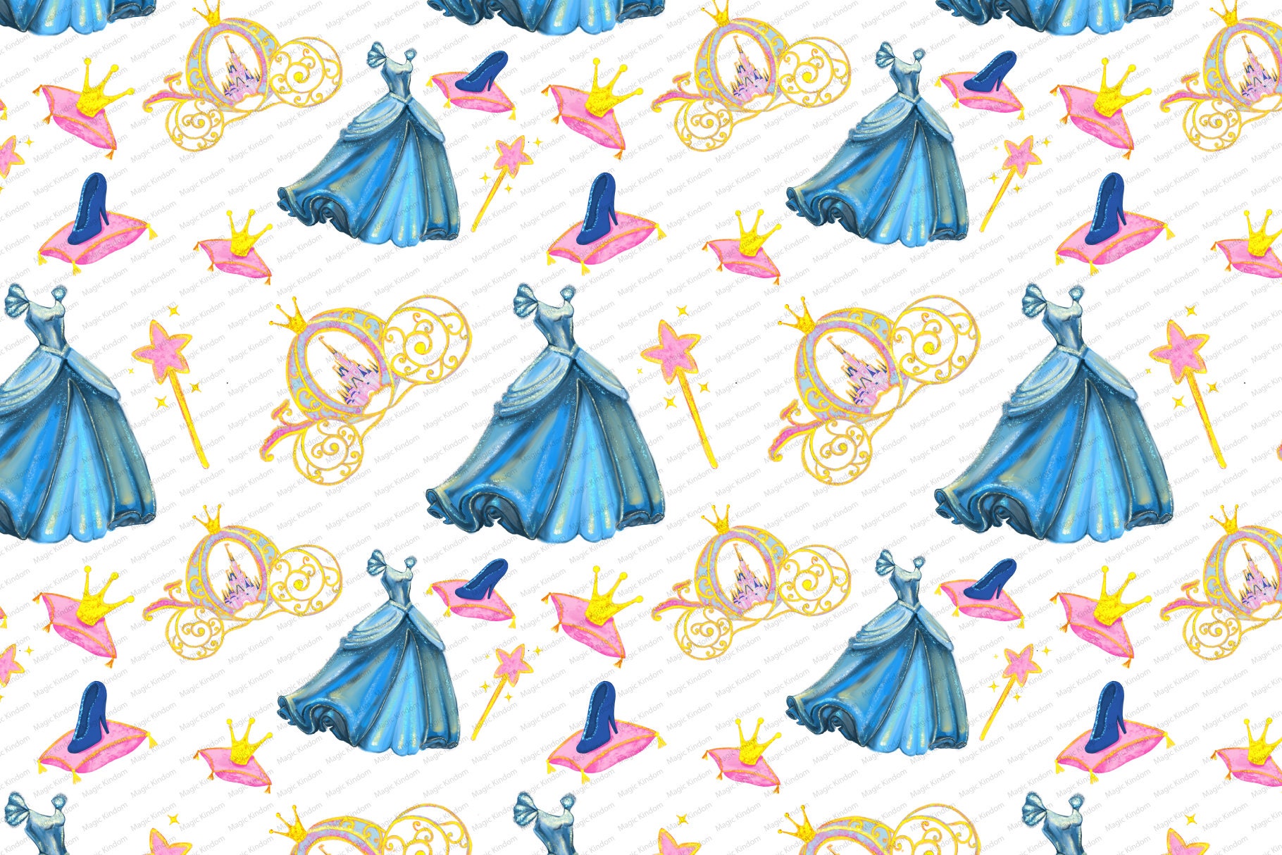 Cinderella Digital Paper,scrapbook Paper,cinderella Carriage,glass ...