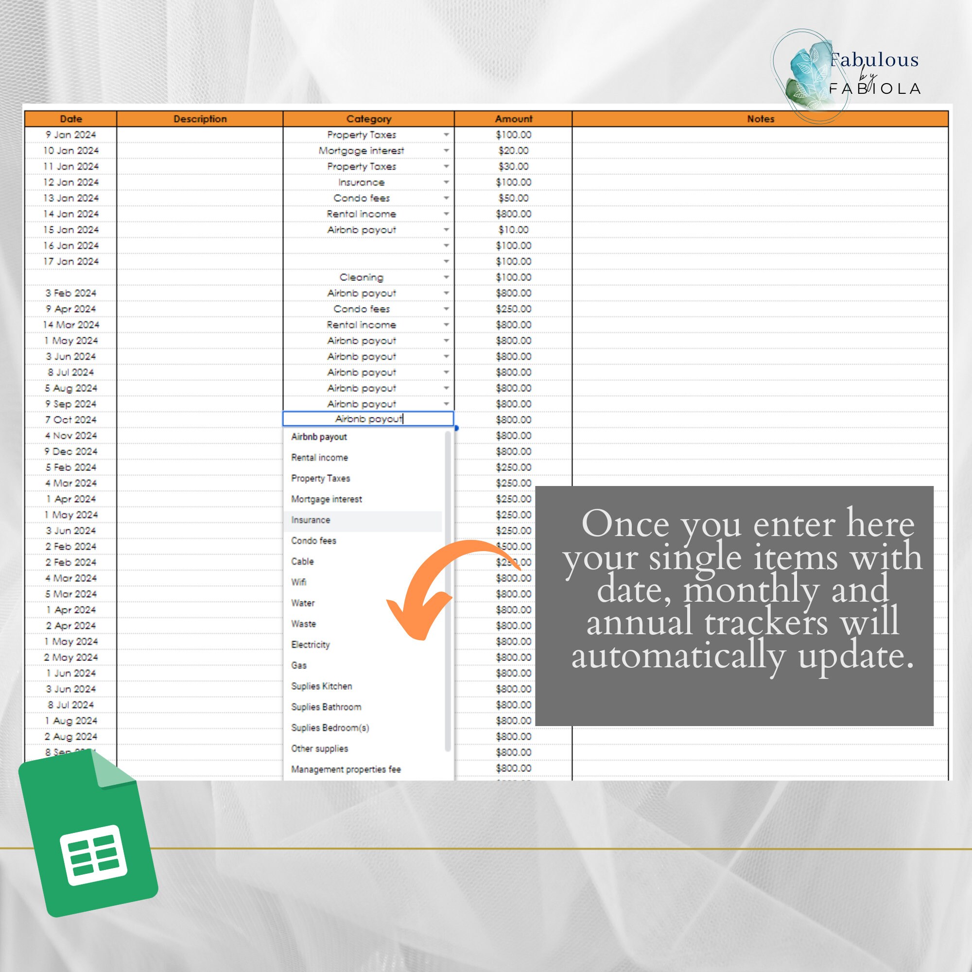 Rental & Airbnb Income and Expense Tracker *RED*2025*| Tax Deductible ...