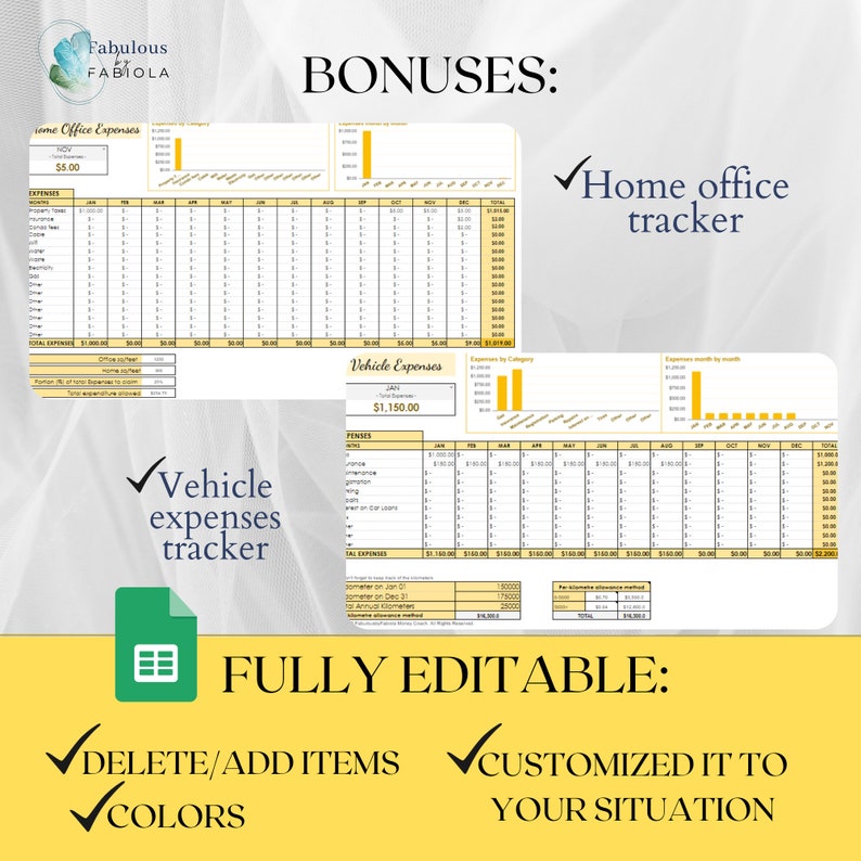 Rental & Airbnb Income and Expense Tracker| Tax Deductible | Small ...