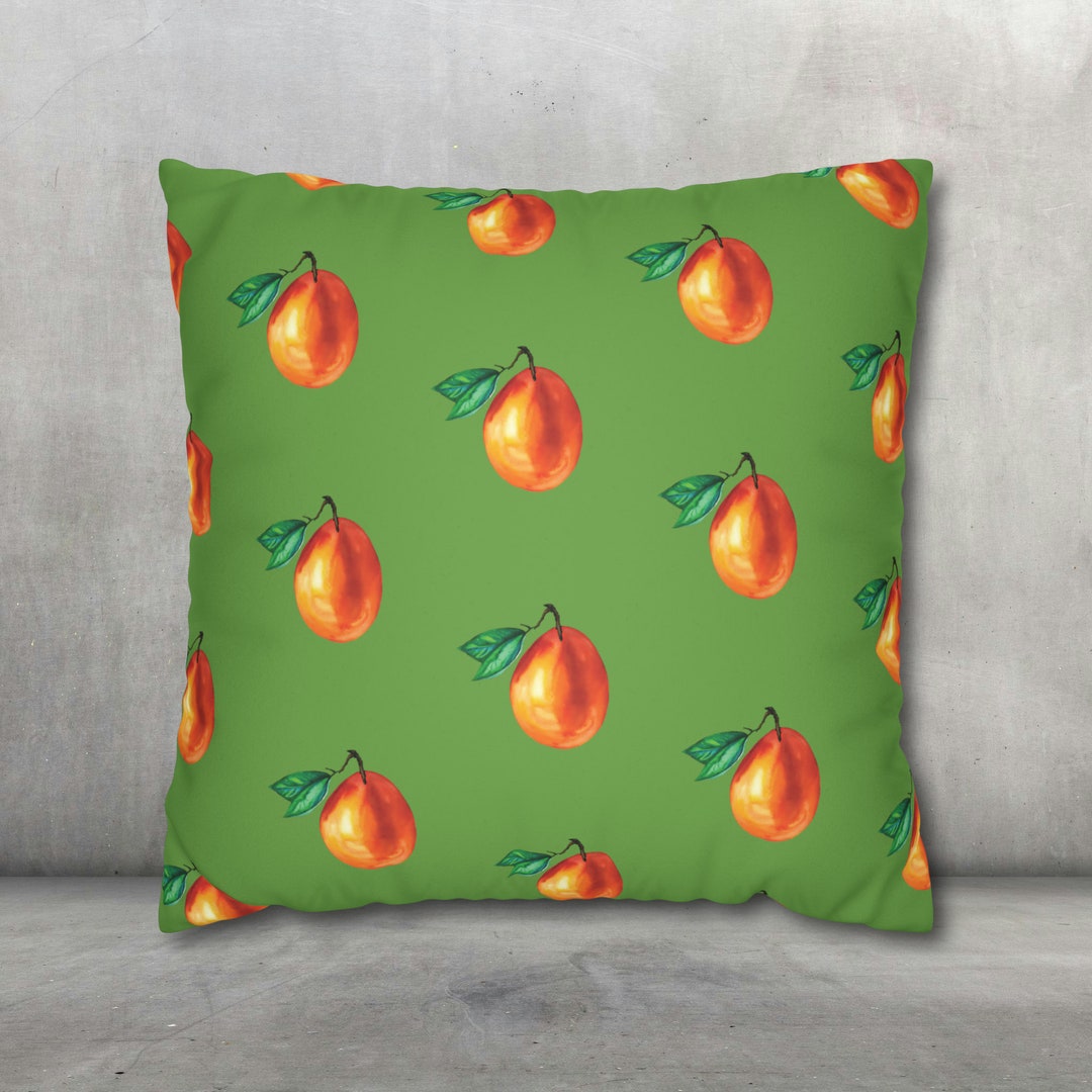 Mango Magic in Every Thread: Luxe Vegan Suede Pillow Case With Luscious ...