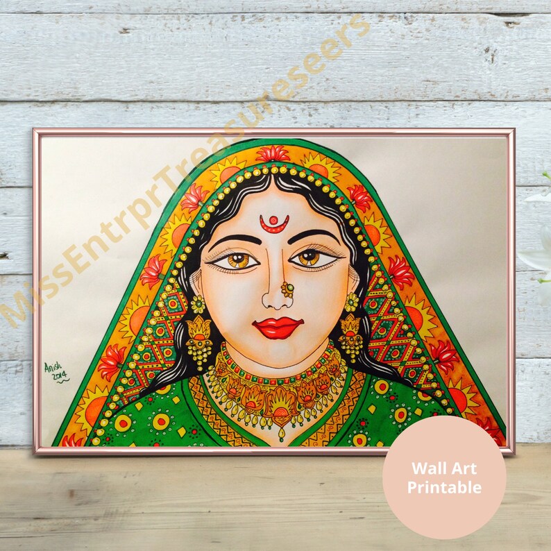 Randal Ma Poster | Handmade Digital Print | Hindu Goddess Wall Art ...