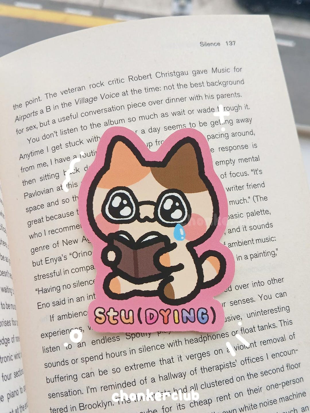 Stu(dying) Sticker | Waterproof Vinyl | Studying Crying Book Funny Meme ...