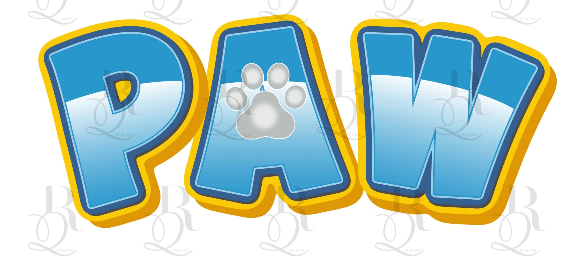 Paw Font Letters and Numbers Patrol Font Letters and Numbers - Etsy