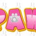 Paw Font Letters and Numbers Patrol Font Letters and Numbers - Etsy