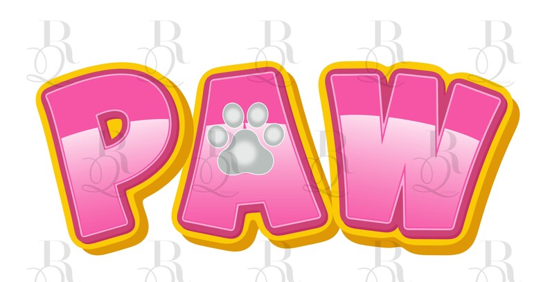 Paw Font Letters and Numbers Patrol Font Letters and Numbers - Etsy