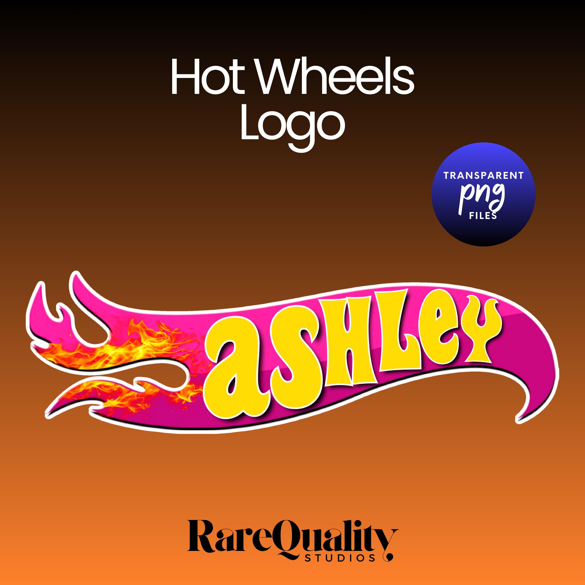 Custom Hot Car Wheels Logo. Red, Black, Green, Pink, Blue, Purple Fire ...